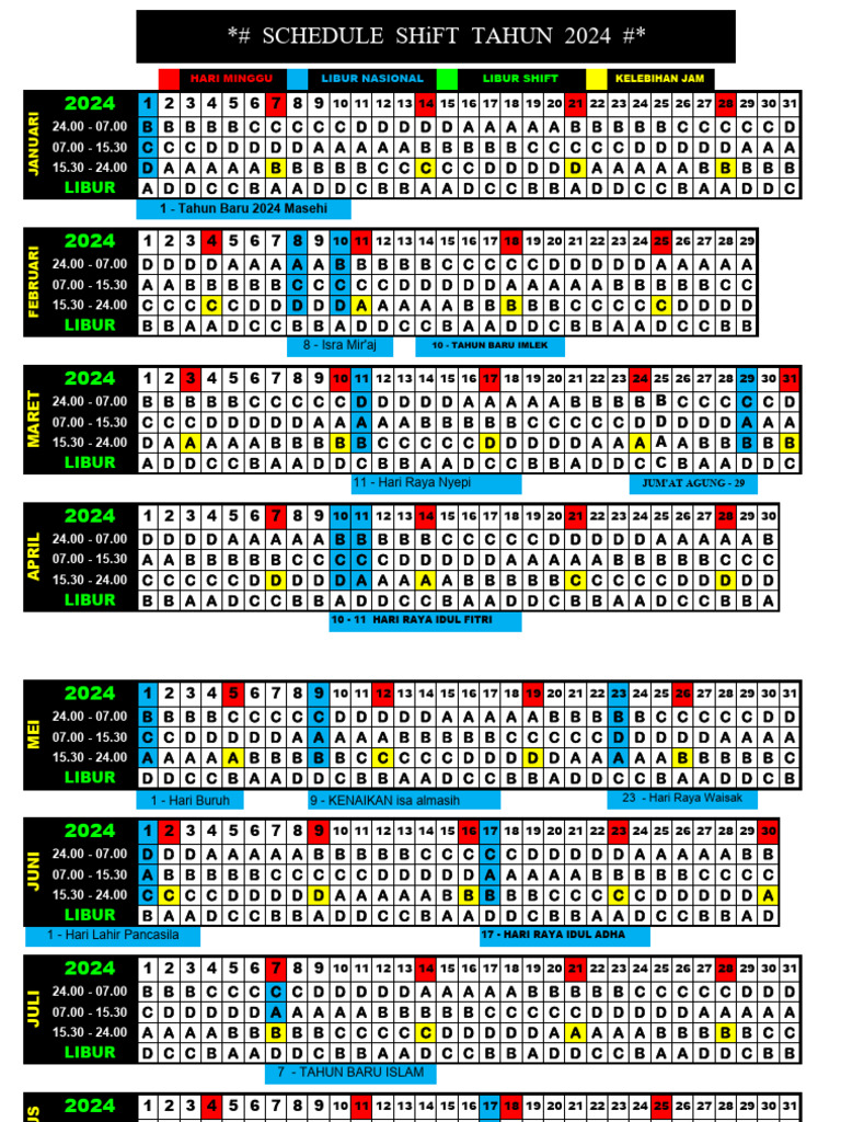 Kalender Shift 2024 .... | PDF