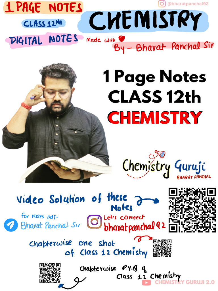 1 Page Notes of Chemistry | PDF