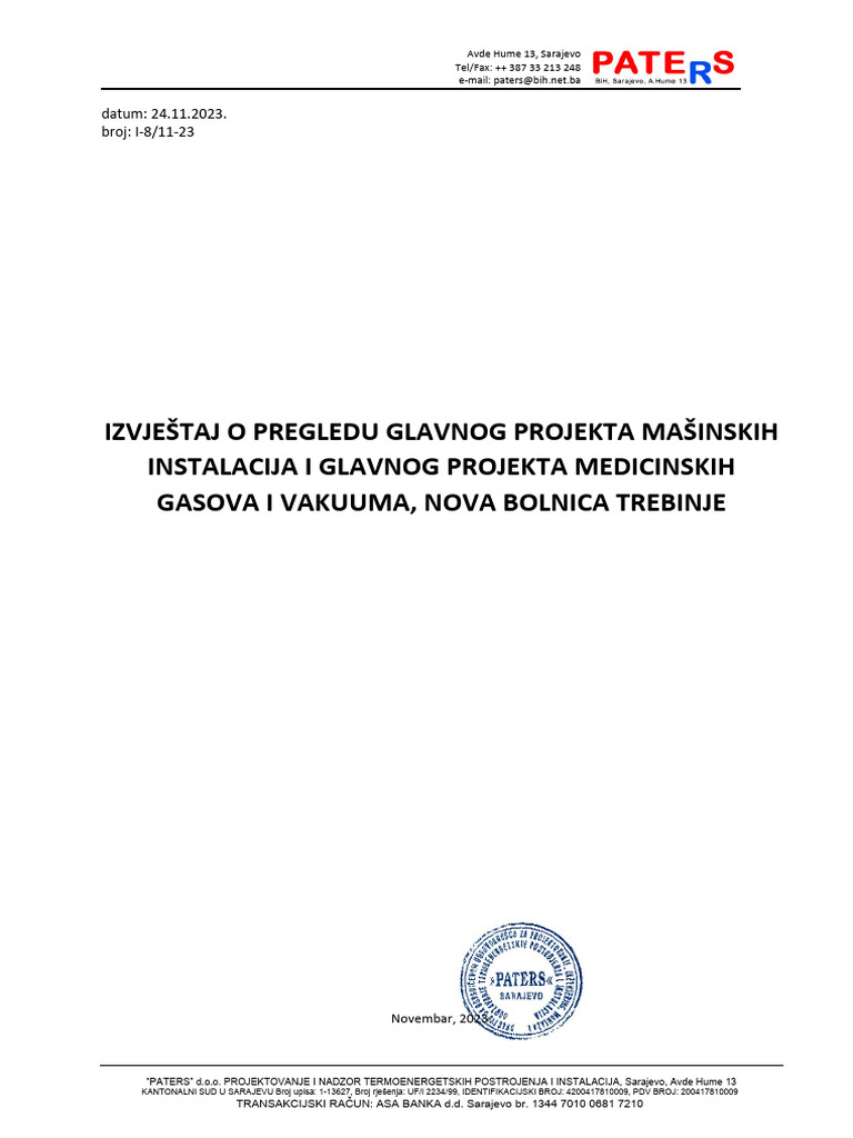 Izvjestaj - Hvac I MG | PDF