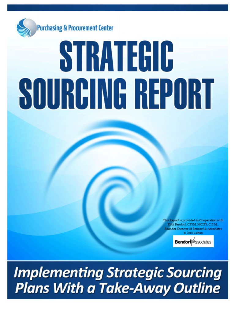 Report Strategic Sourcing Plans | PDF | Procurement | Supply Chain