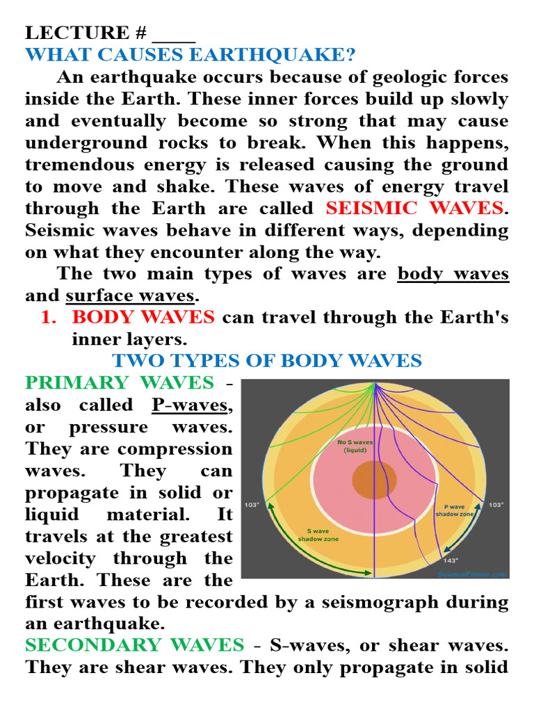 Seismic Waves | PDF