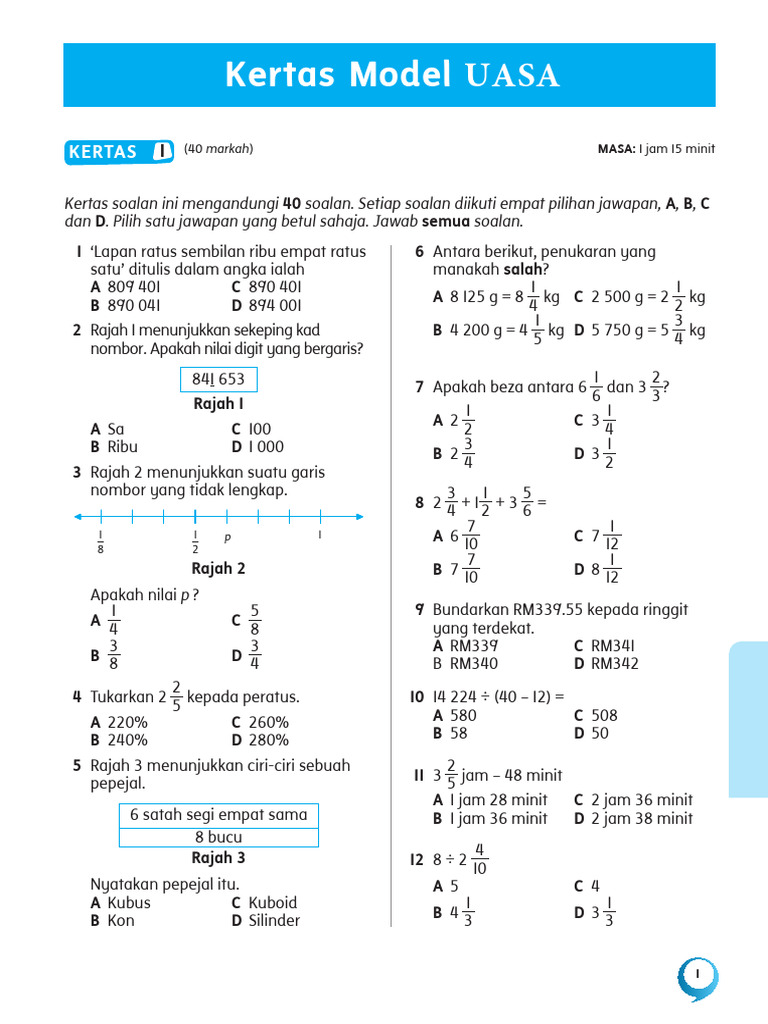 UPSR - Kertas Model | PDF