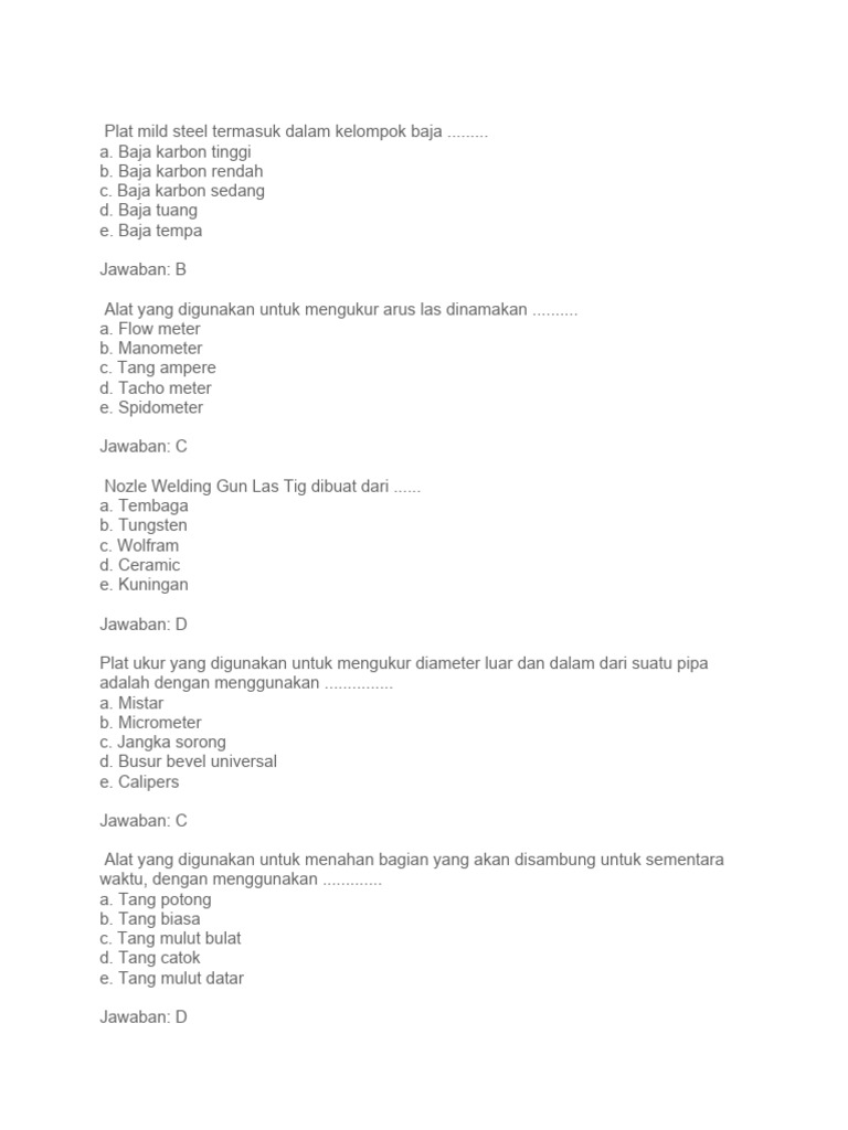 Pengelasan Kelas Xi TKR | PDF