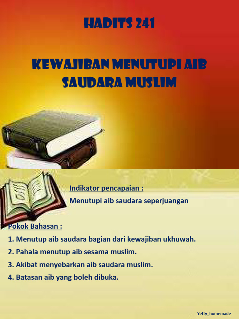 Kewajiban Menutup Aib Sesama Muslim | PDF
