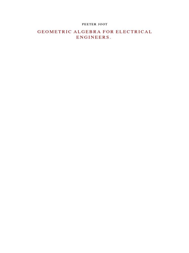 Geometric Algebra For Electrical Engineers | PDF | Euclidean Vector ...