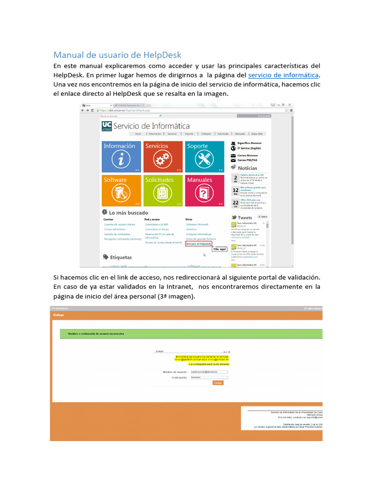 Manual de Usuario de HelpDesk | PDF | Usuario (informática) | Archivo de computadora