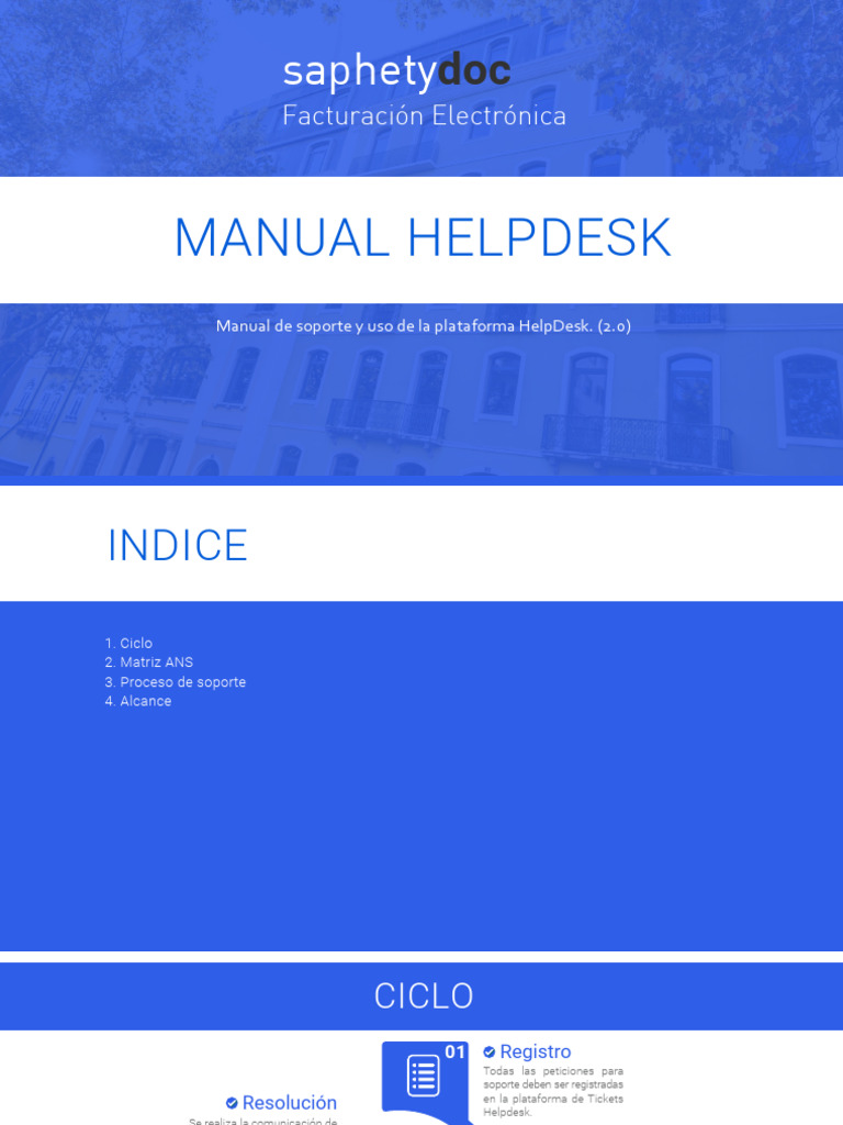 Manual Helpdesk Saphetydoc | PDF | Soporte técnico | Mesa de ayuda