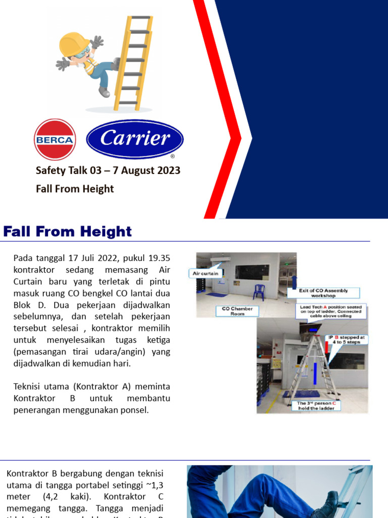Safety Talk 03 Fall From Height | PDF