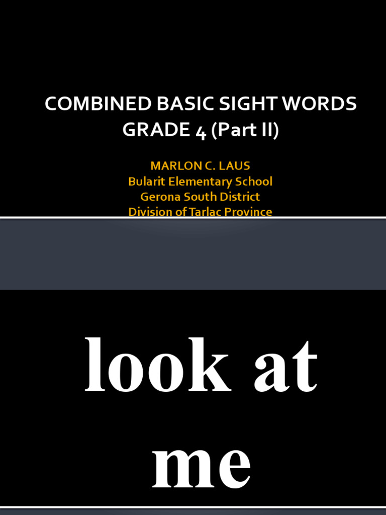 Combined Basic Sight Words Grade 3 4 Part II | PDF | Mystery, Thriller & Crime Fiction