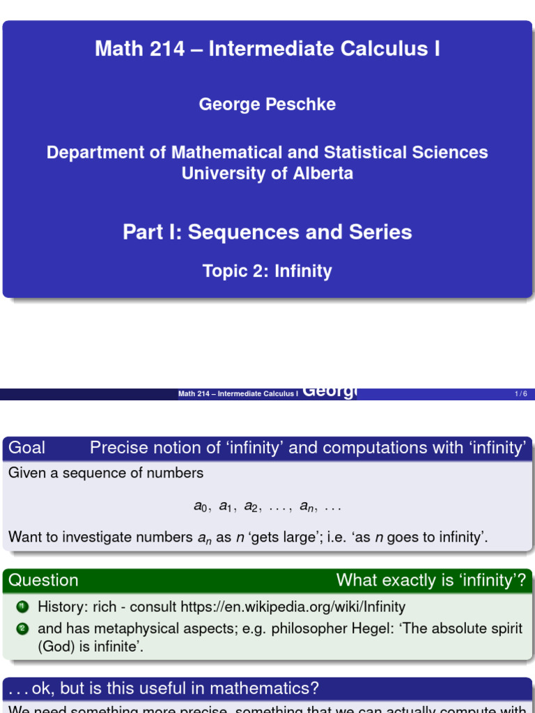 02 Infinity | PDF | Infinity | Mathematics