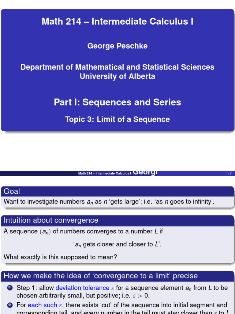 03 Limits | PDF | Limit (Mathematics) | Sequence