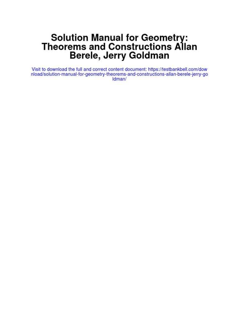 Instant Download Solution Manual For Geometry Theorems and ...