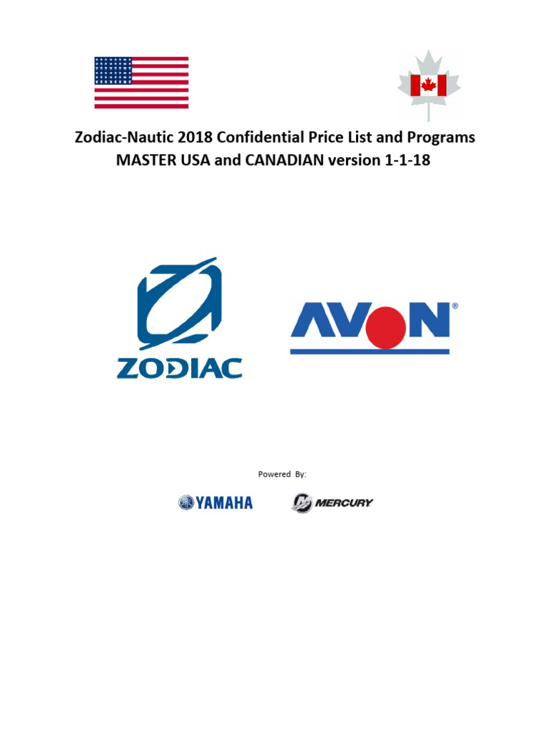 2018 Zodiac Nautic - US & CDN Pricing and Programs V6 - 01.31.18 | PDF ...