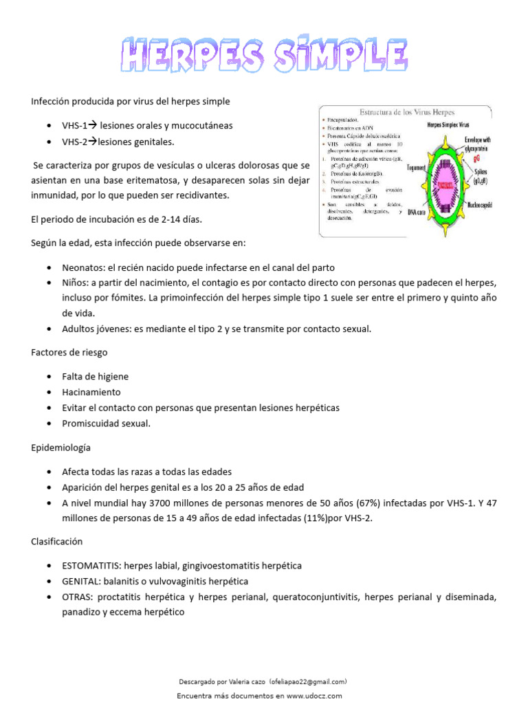 Herpes Simple 253694 Downloadable 1861201 | PDF | Herpes Simple | Medicina