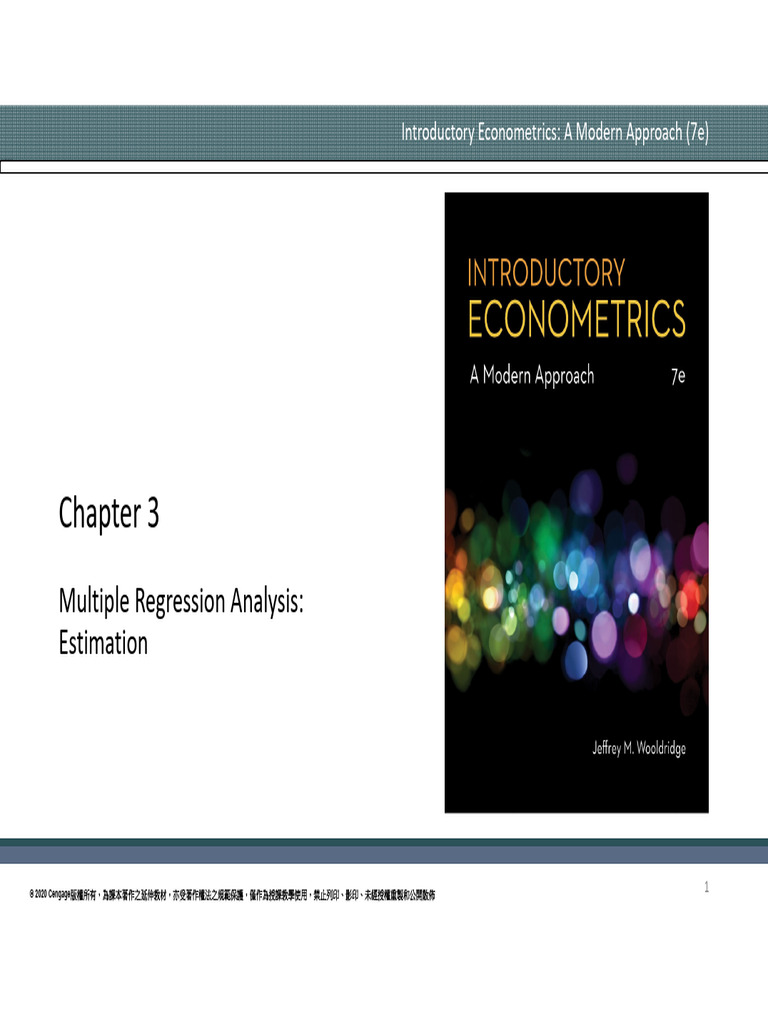 CH03 Wooldridge 7e PPT 2pp 20230916 | PDF