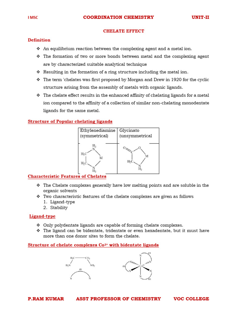 Chelate Effect | PDF | Chelation | Ligand