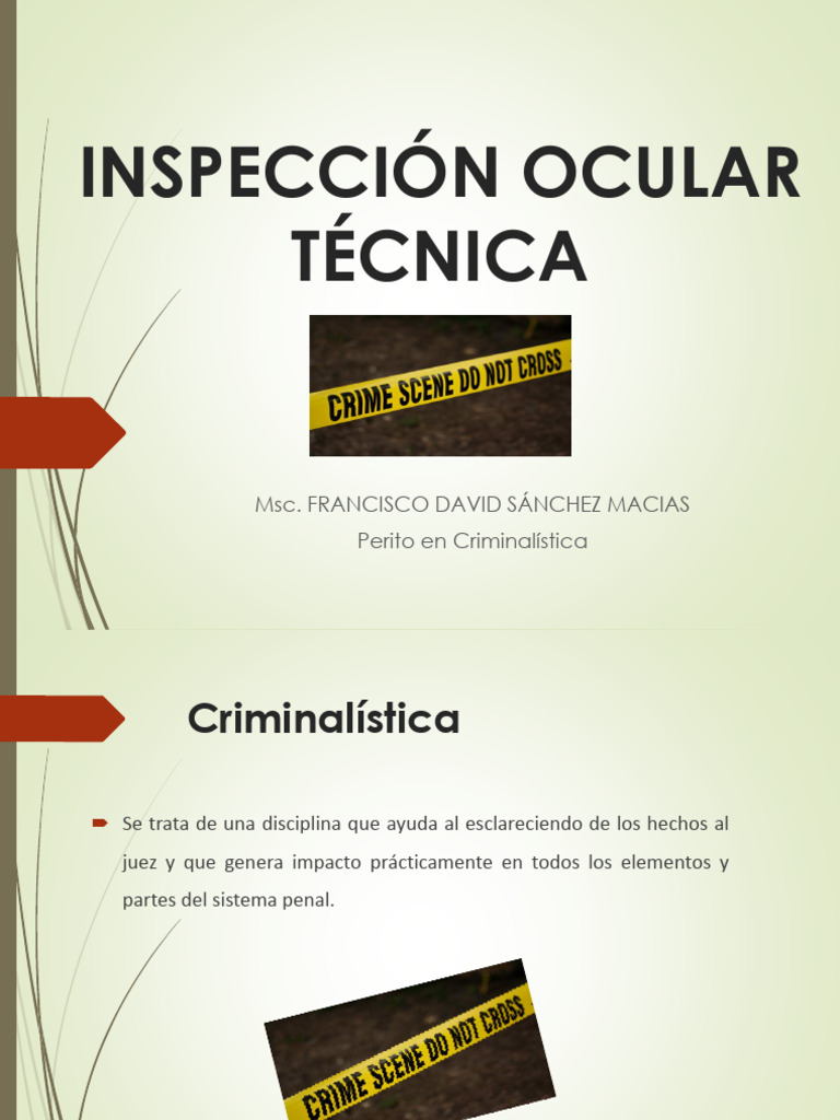 Inspección Ocular Técnica | PDF | Ciencia forense