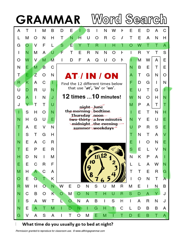 Time Expressions Exercise 2 | PDF