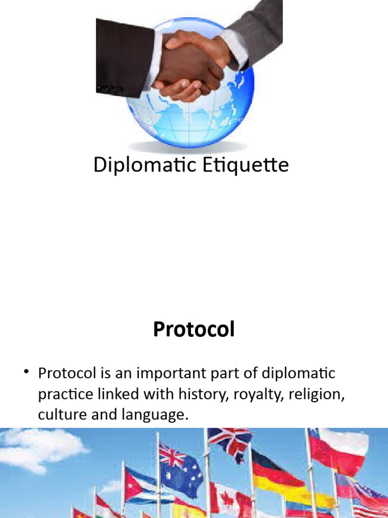 Diplomatic Protocol and Etiquette | PDF | Softlines (Retail) | Fashion
