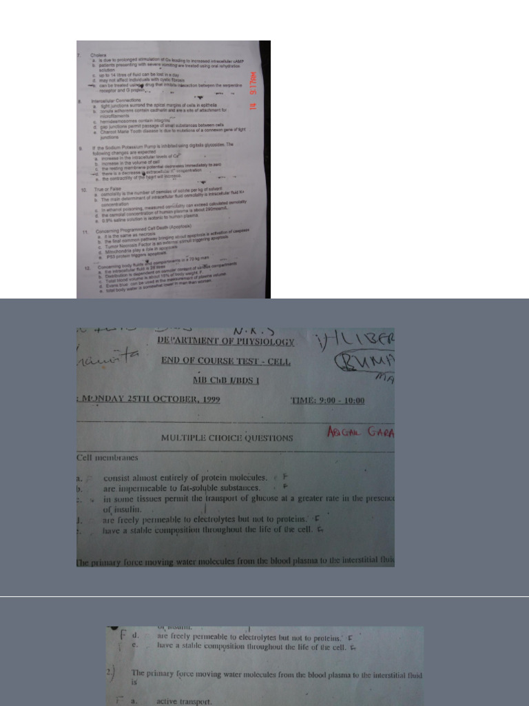 Cell_MCQs | PDF | Cell Membrane | Receptor (Biochemistry)