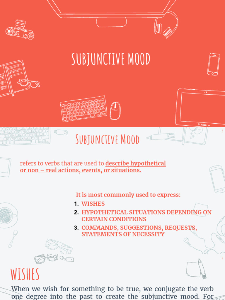SUBJUNCTIVE MOOD.pptx | PDF | Grammatical Tense | Syntax