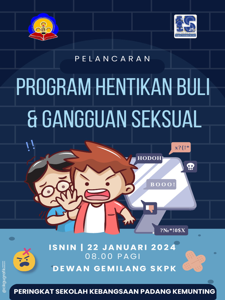 TEMPLATE BUKU PROGRAM KEMPEN BULI DAN GANGGUAN SEKSUAL A4 (CIKGUGRAFIK) | PDF