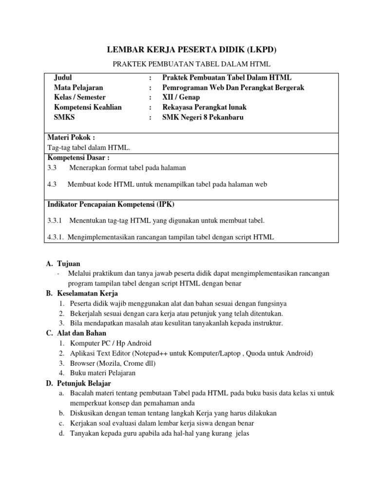 LKPD RPP PWPB Lembar1 | PDF