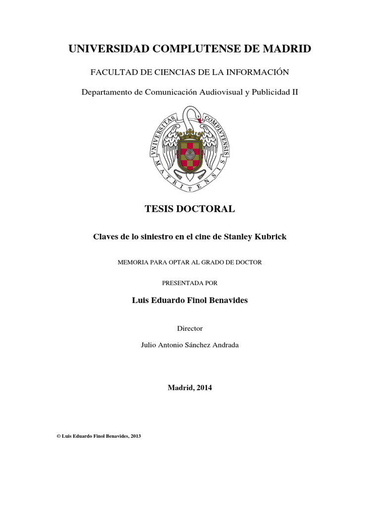 Lo Siniestro en el Cine de Kubrick | PDF | Método científico | Estética