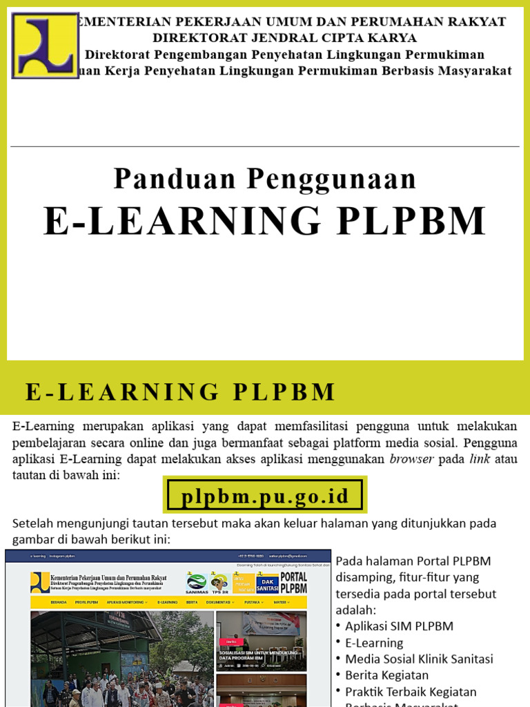 Panduan E-Learning | PDF
