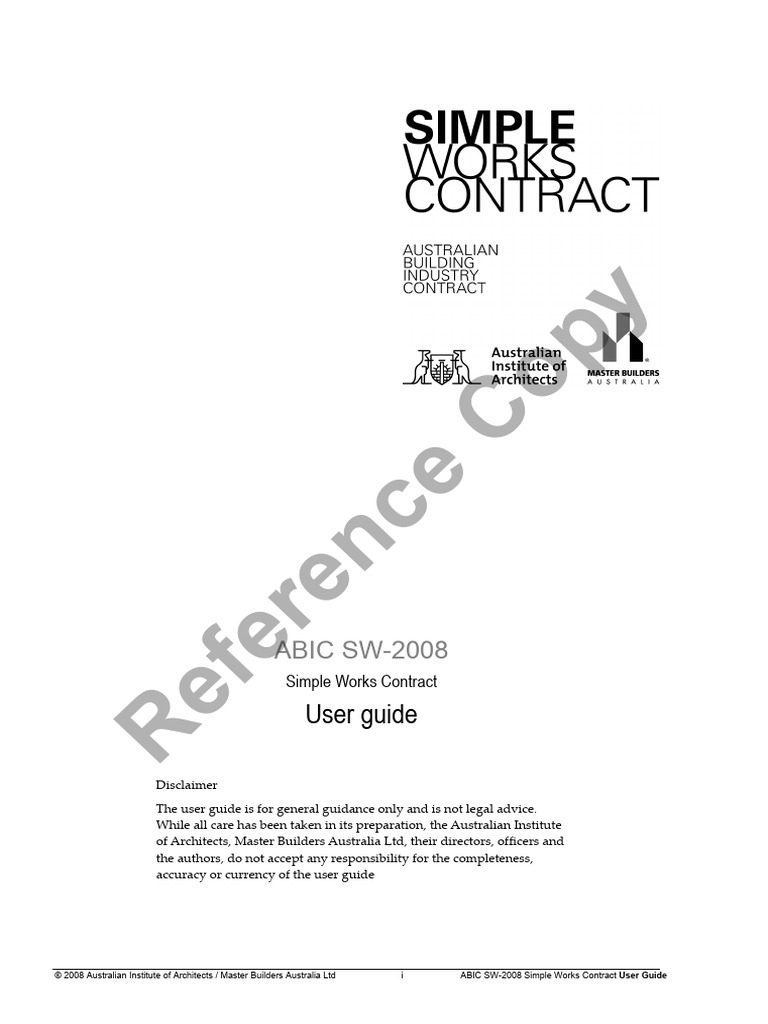 ABIC SW 2008 User Guide | PDF | Architect | Insurance