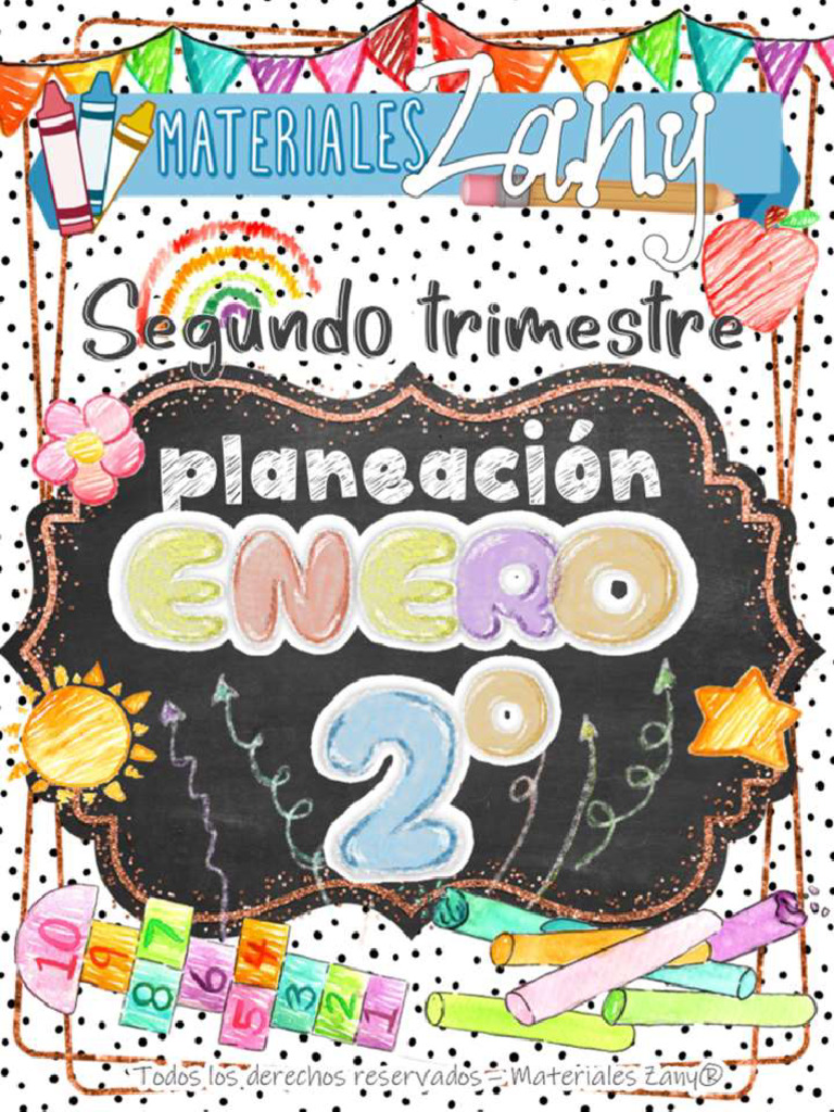 Planeación Segundo Grado NEM - Enero - Materiales Zany 23 - 24 | PDF ...
