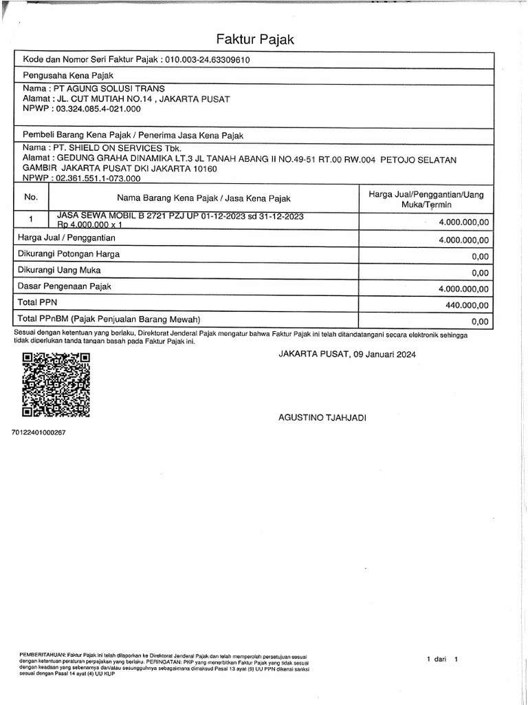 Faktur Pajak Bandung | PDF