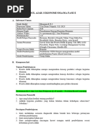 Modul Ajar Ekonomi Fase e - Kegiatan Ekonomi | PDF | Karier & Perkembangan | Bisnis