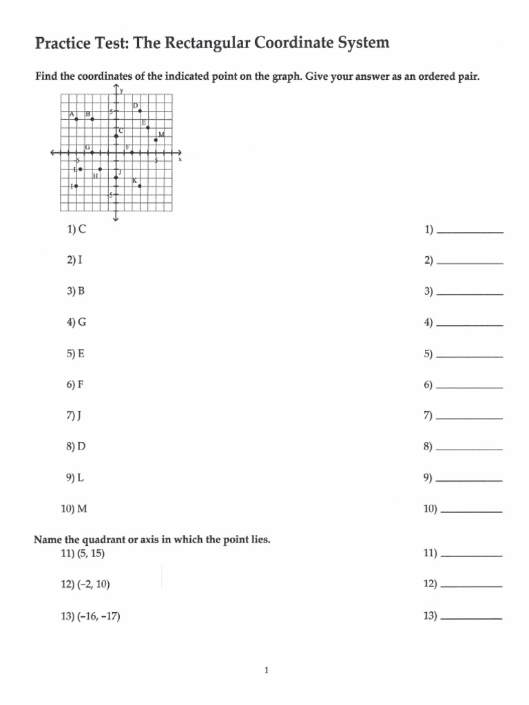 Practice Test 6.2 | PDF | Cartesian Coordinate System | Abstract Algebra