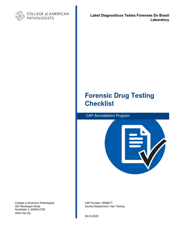 Forensic Drug Testing Checklist - Rev. 06.04.20 | PDF | Assay ...