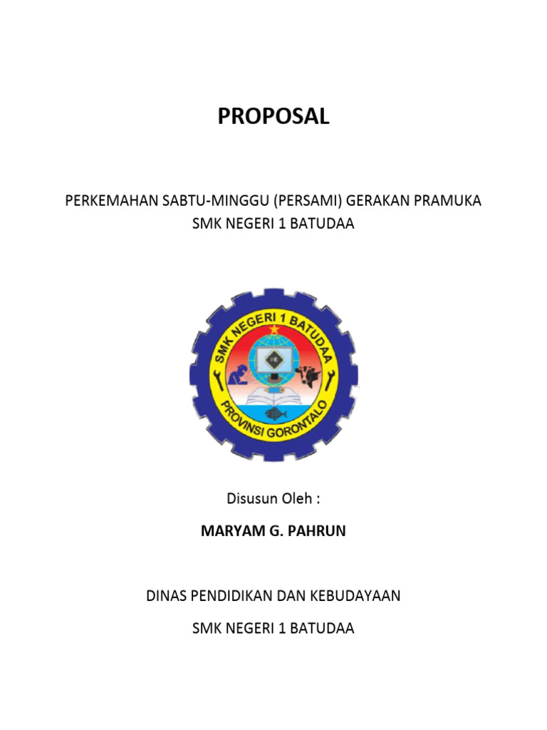 Proposal PERSAMI SMK 1 Batudaa | PDF