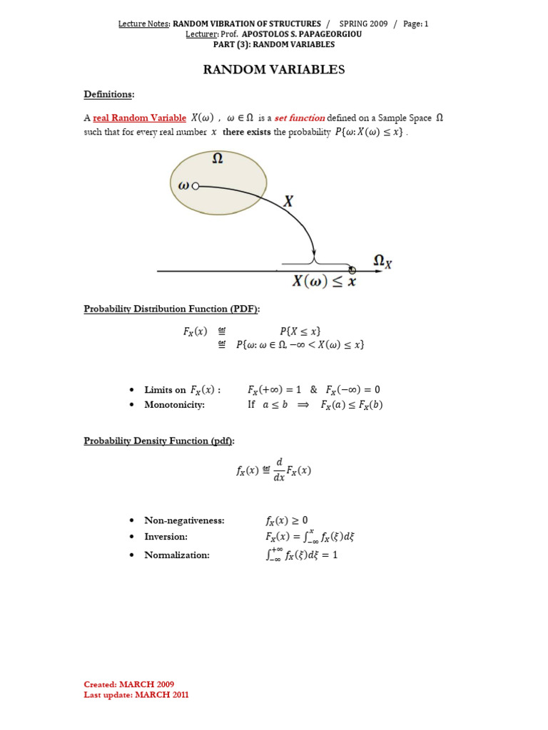 3 - Random Variables | Download Free PDF | Probability Density Function | Skewness