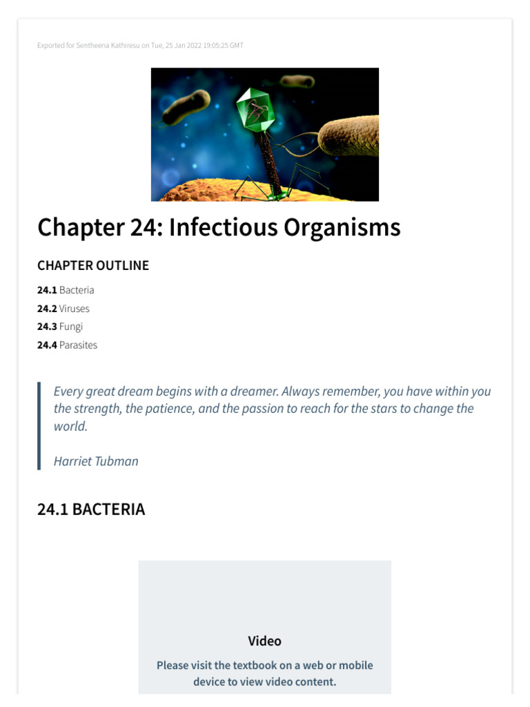Chapter 24 - Infectious Organisms - Top Hat | PDF | Virus | Bacteria