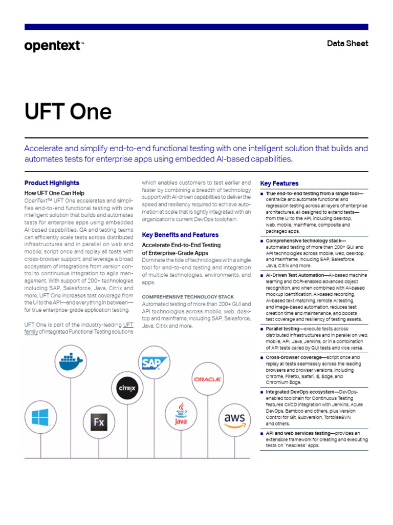Uft One Ds | PDF | Business | Computers
