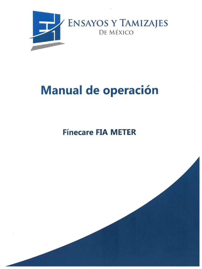 Manual de Operacion Finecare Fia Meter | PDF