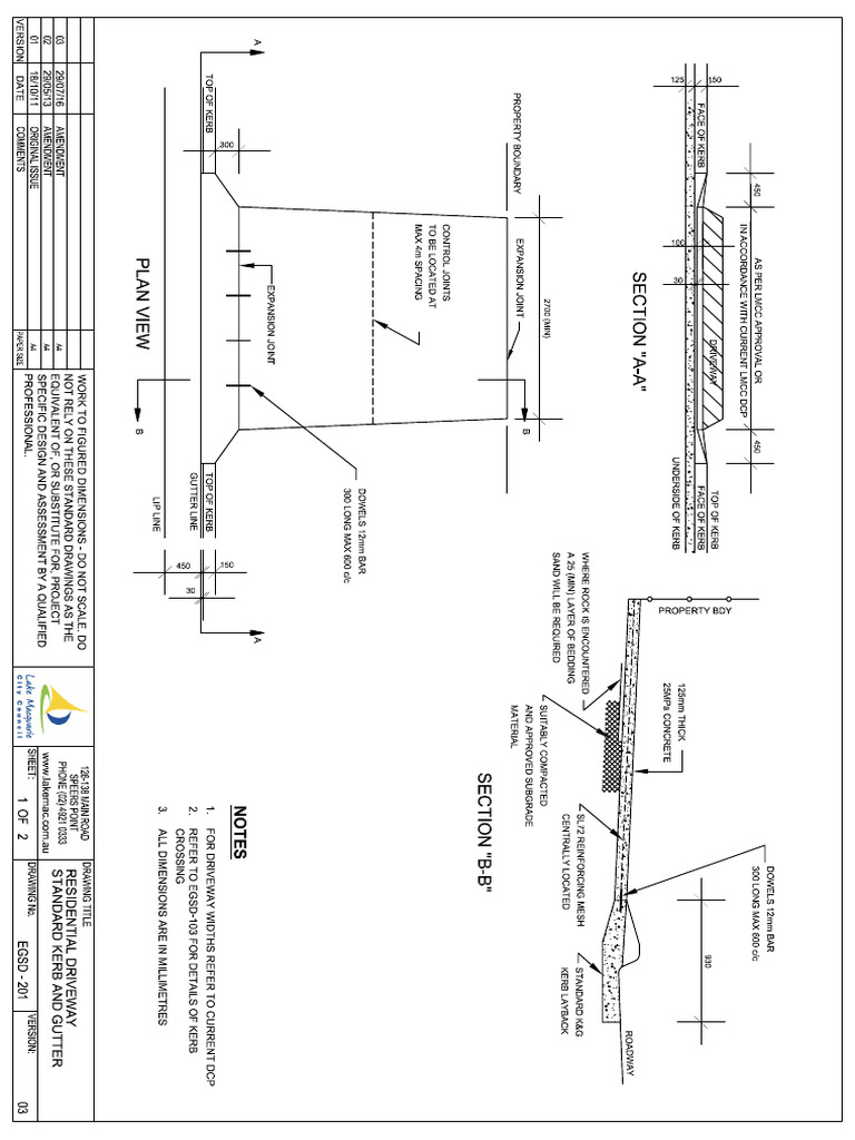 Standard Drawing EGSD 201 Roadway Standard Details Residential Driveway ... Standard Drawing EGSD 201 Roadway Standard Details Residential Driveway ...