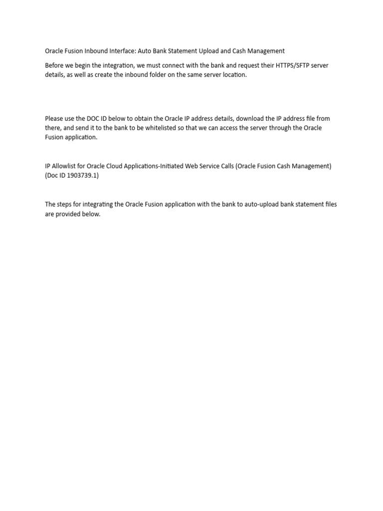 Oracle Fusion Inbound Interface | PDF | Computers