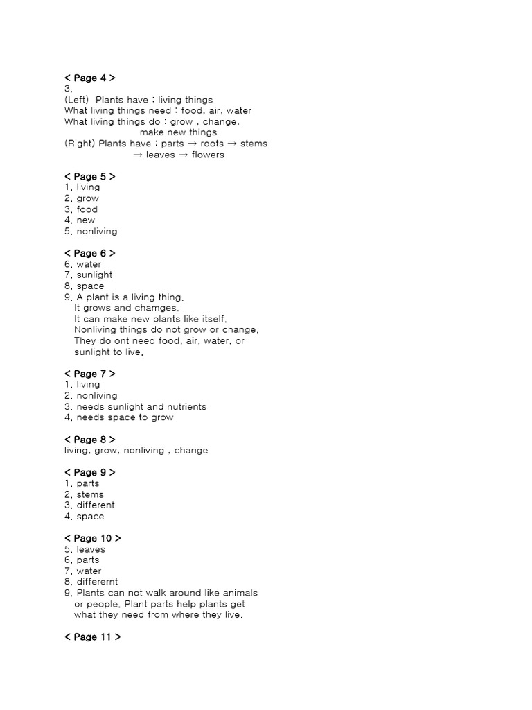 McGraw Hill Science A Closer Look G1 Unit A Workbook Answer Key | PDF