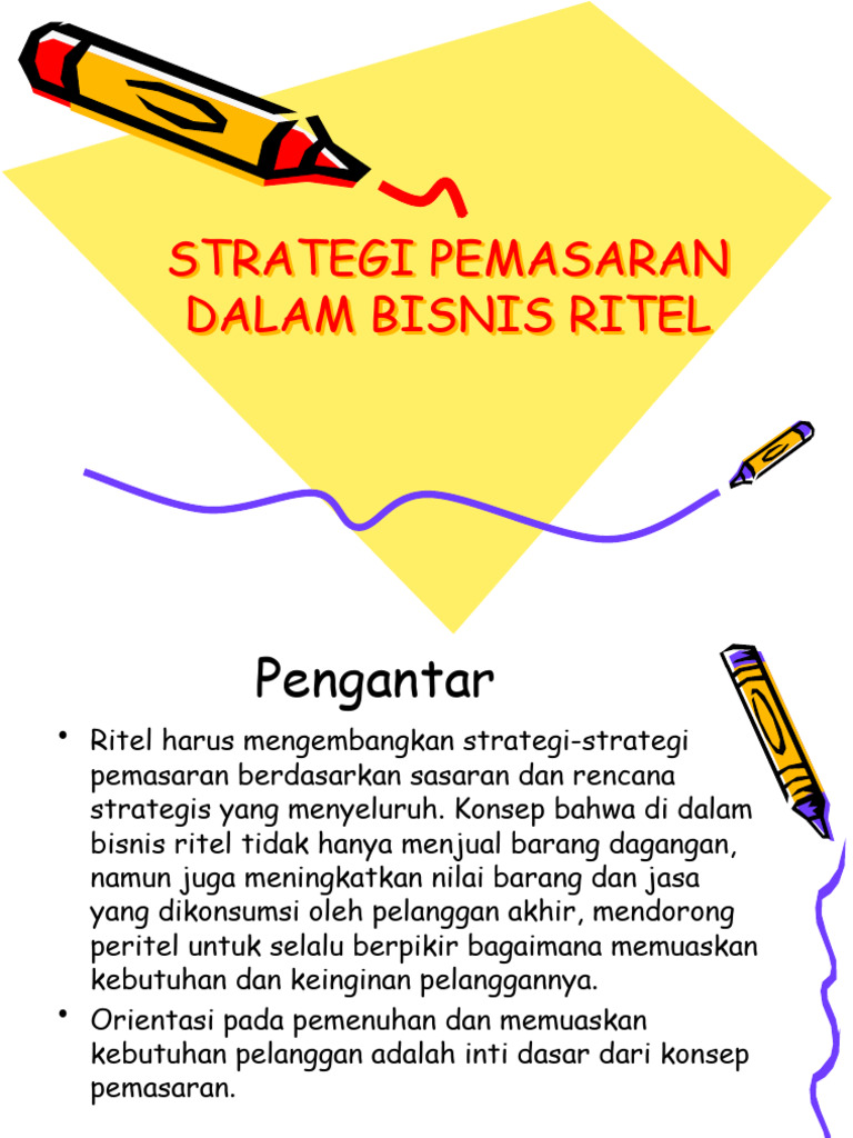 Strategi Pemasaran Dalam Bisnis Ritel | PDF | Karier & Perkembangan | Seni