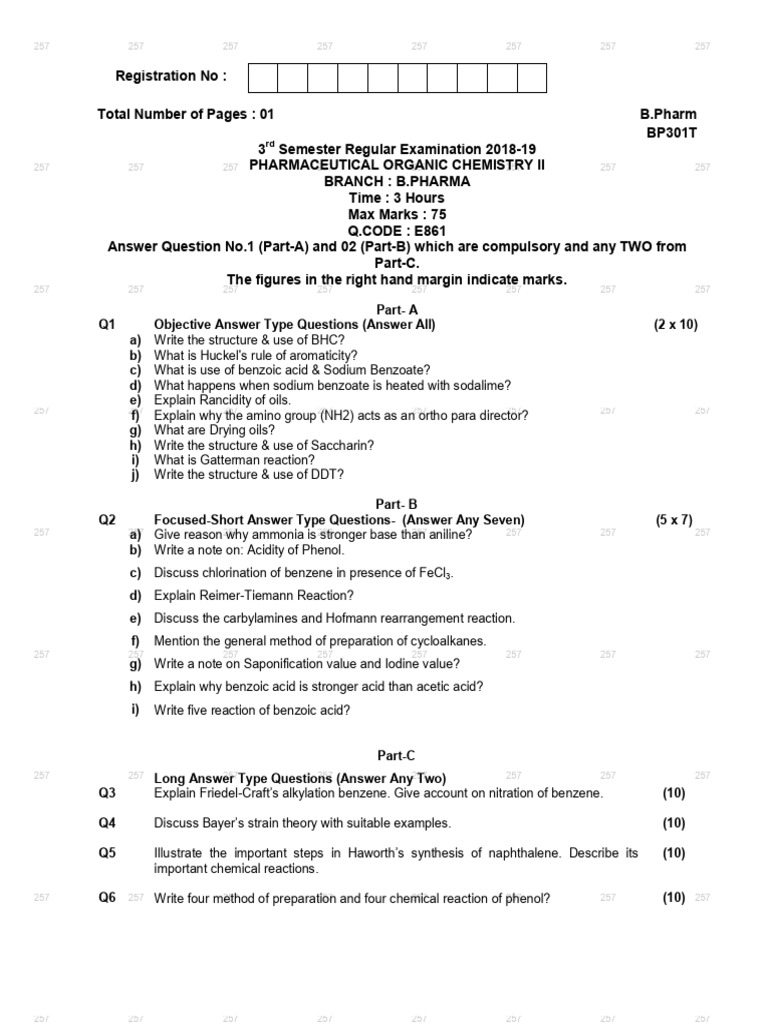 3rd Sem BPH Question 2018 19 | PDF