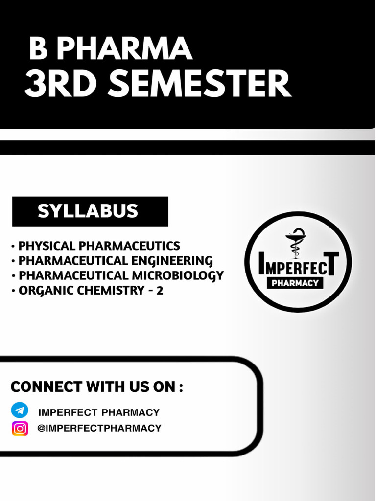 3rd Semester Syllabus (Imperfect Pharmacy) | PDF