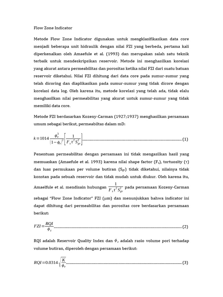 Flow Zone Indicator | PDF