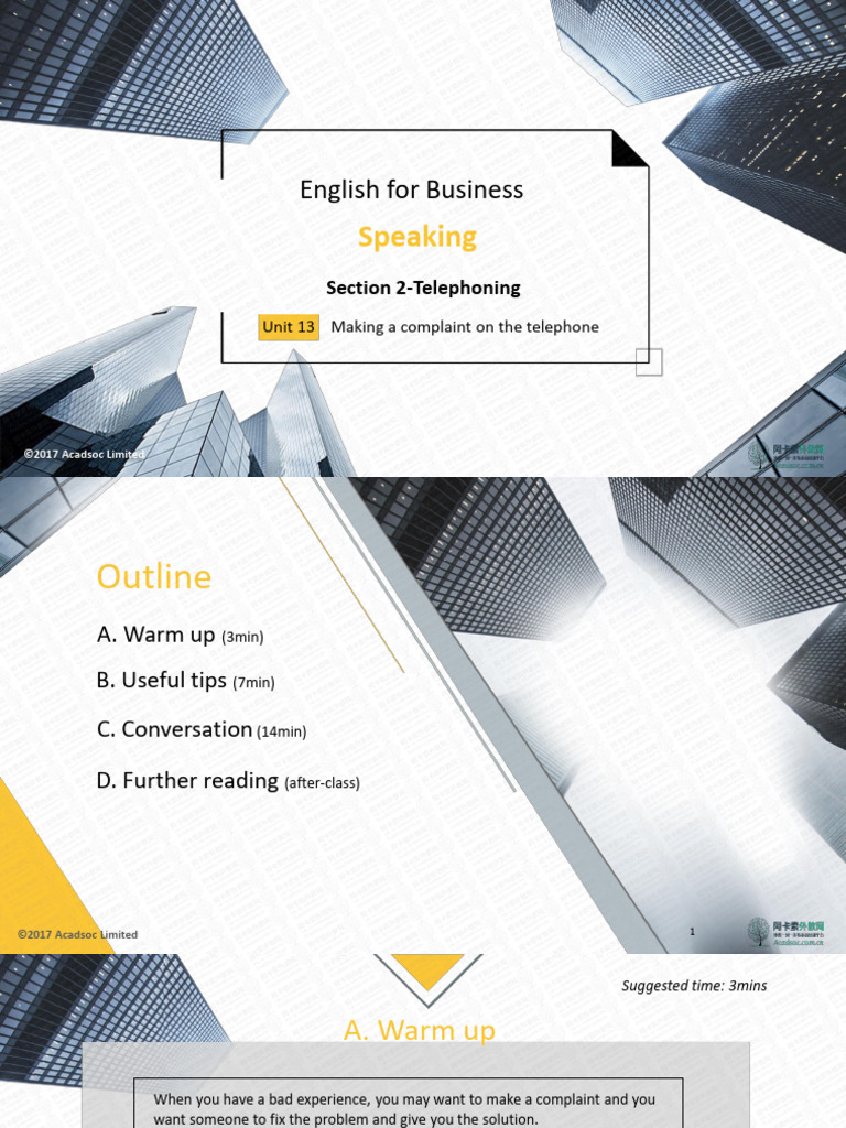 Speaking: English For Business | PDF | Career & Growth