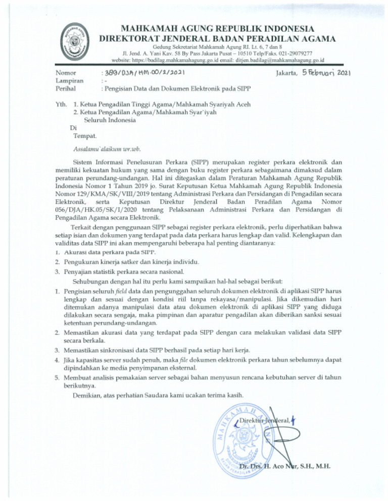 Pengisian Data Dan Dokumen SIPP | PDF