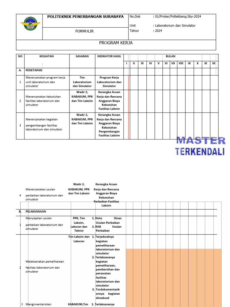 Program Kerja Labsim 2024 | PDF | Sains & Matematika | Teknologi & Rekayasa
